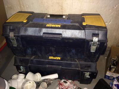 IRWIN 29-in W x 11-in H Blue Resin Lockable Tool Box at Lowes.com
