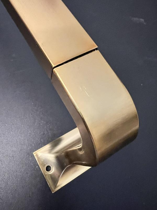 Origin 21 36-in to 72-in Brushed Gold Iron Corner Curtain Rod with ...