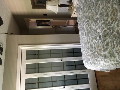Pinecroft 30-in x 80-in Unfinished pine wood 2-panel square Frosted ...