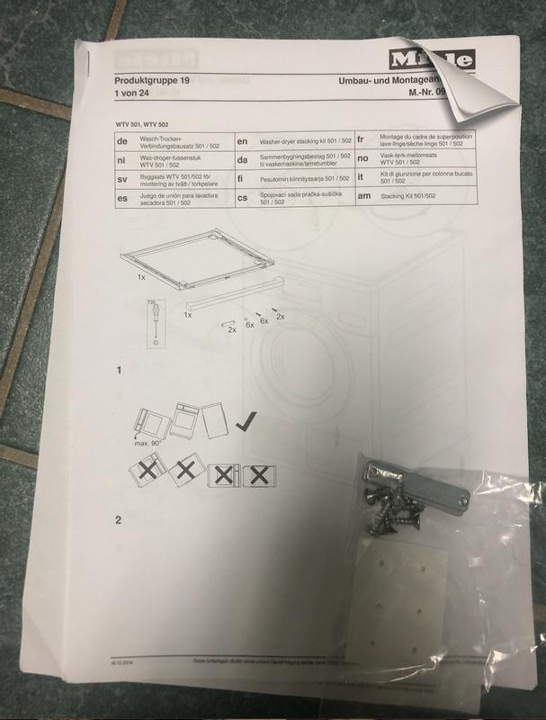 Miele Plastic Laundry Stacking Kit (Lotus White) WTV 502 at Lowes.com