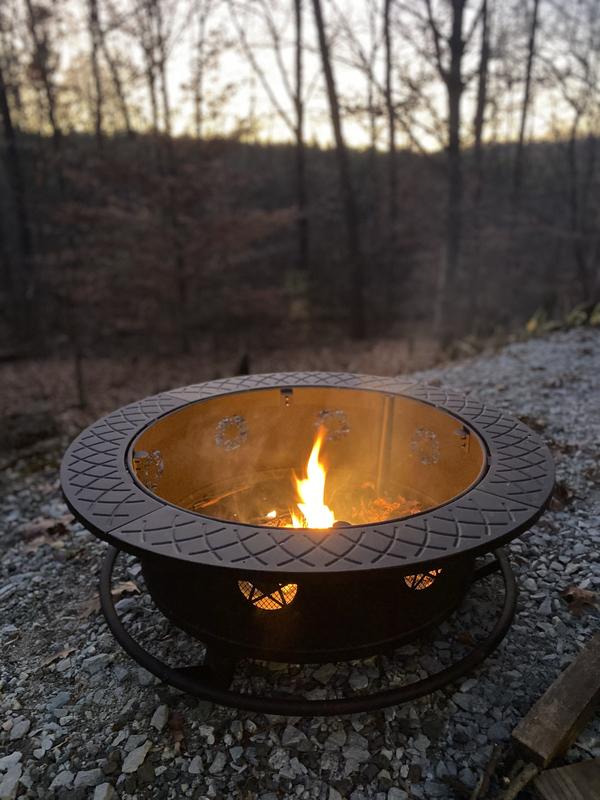 Vicinity 35-in W Steel Round in the Wood-Burning Fire Pits department ...