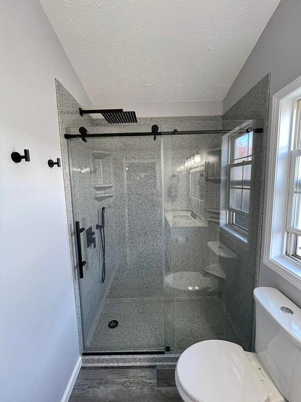 CASAINC Brushed Nickel 10-in Built-In Shower Faucet System with 2-way ...