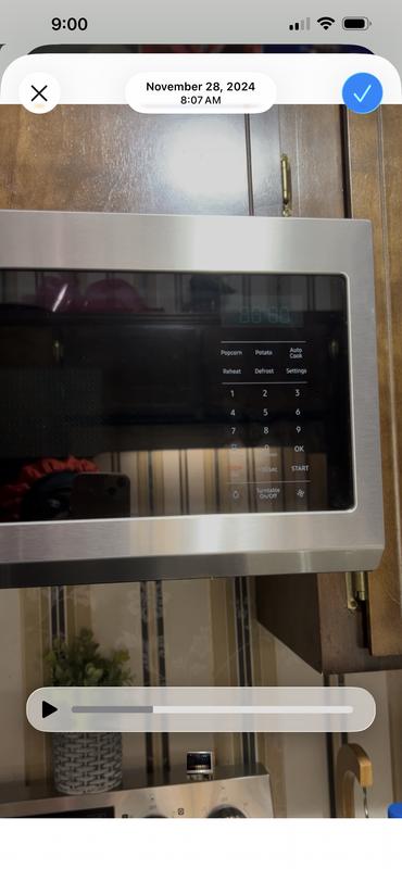 Samsung 1.1-cu ft Low Profile Over-the-Range Microwave ( Fingerprint ...