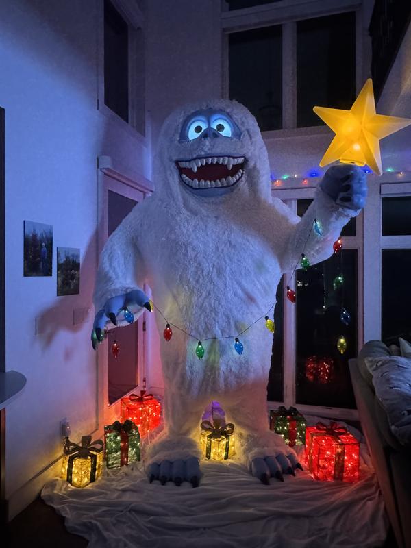 Rudolph the Red-Nosed Reindeer 9.75-ft Laughing LED Bumble Animatronic ...