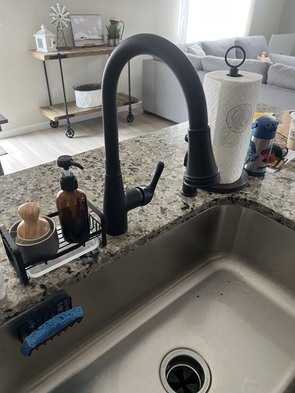 Cobbe Brushed Nickel Single Handle Touchless Pull-down Kitchen Faucet ...