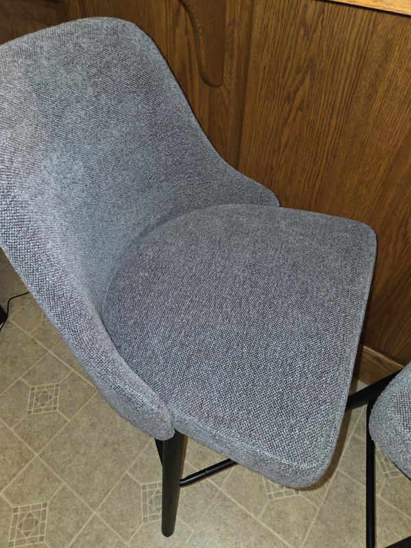 Circle 55 Cotton 26.4-in H Counter height Upholstered Swivel Wood Bar ...