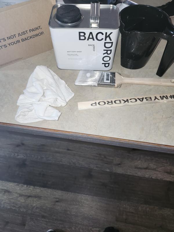 BACKDROP Semi-gloss Highline Shadow Deep, Warm Gray Cabinet and ...