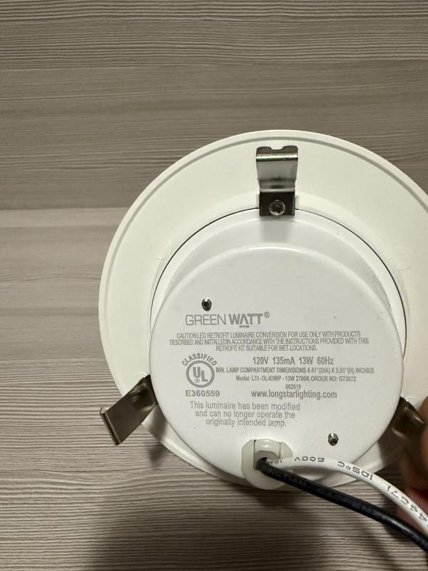 Green Watt White 4-in 850 -Lumens Cool White Round Dimmable LED Damp ...