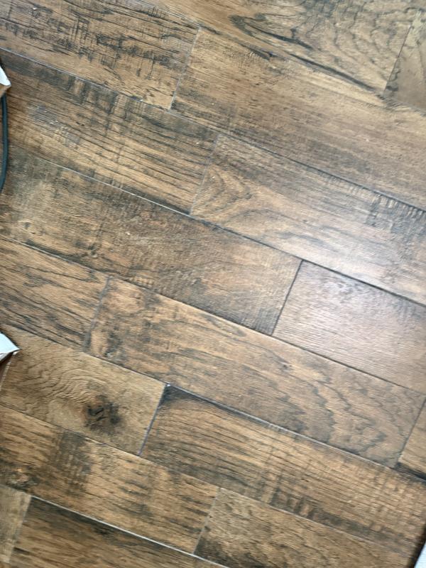 Style Selections Farmhouse Chestnut 6-in x 24-in Matte Porcelain Wood ...
