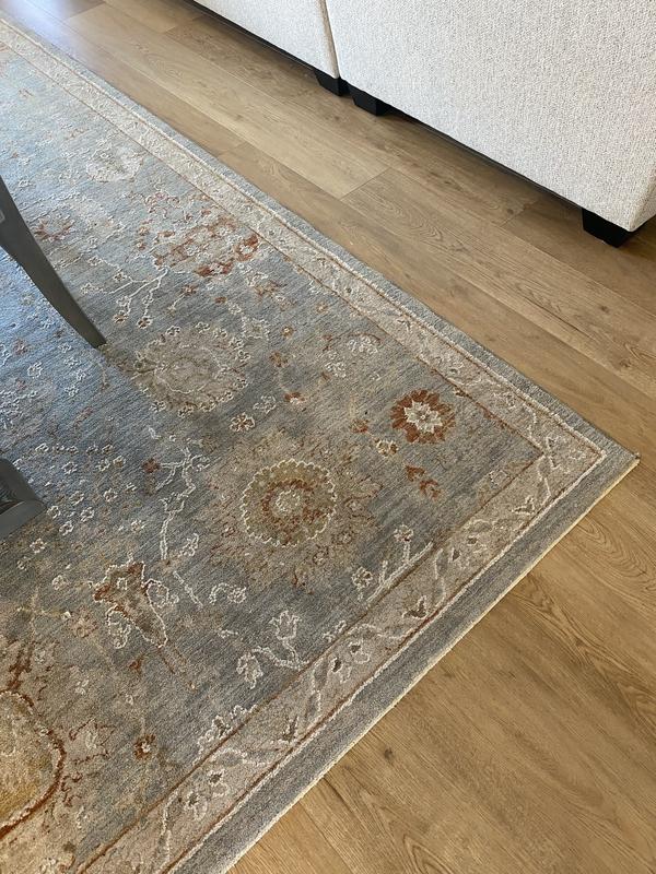 allen + roth Miriam 2 X 8 (ft) Light Blue Indoor Floral/Botanical Area ...