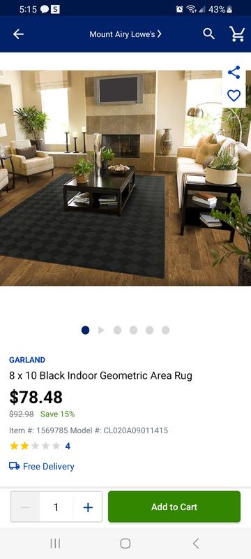 Garland Rug Diamond 3 X 8 (ft) Navy Indoor Solid Lodge Runner Rug ...