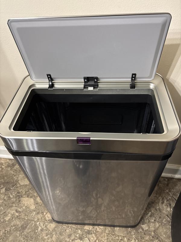 Innovaze 16 Gallon Stainless Steel Touchless Kitchen Trash Can with ...