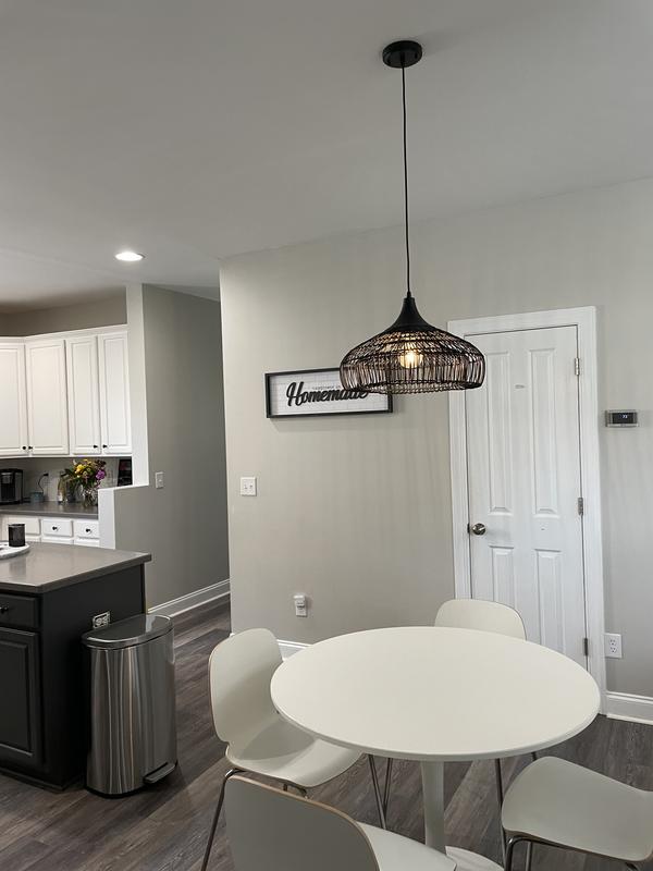 allen + roth Reece Black Traditional Bell Medium Hanging Pendant Light ...