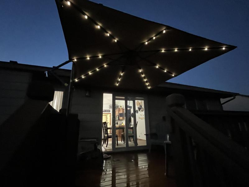ACEGOSES 10-ft Aluminum Red No-tilt Cantilever Patio Umbrella LW-108RD ...