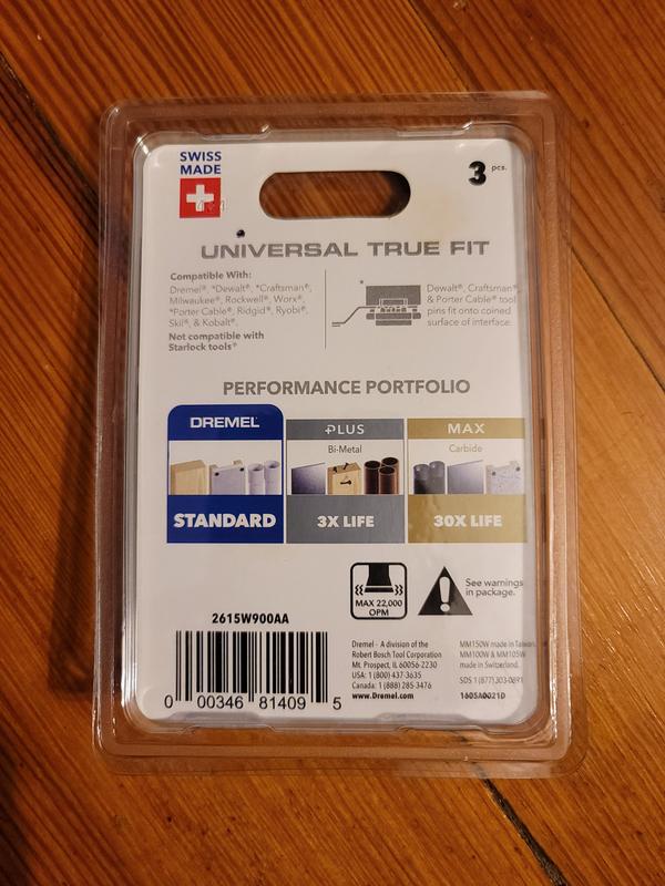 Dremel Universal True Fit 3-Pack High Carbon Steel Oscillating Tool ...