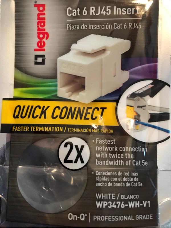 On-Q/Legrand F-Type Coax Wall Jack in the Audio & Video Wall Jacks ...