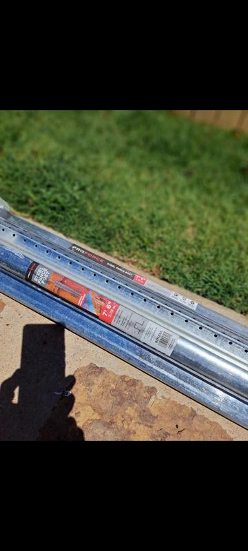 Proforce 7-1/2-ft H x 3-in W Galvanized Galvanized Steel Fence Post in ...