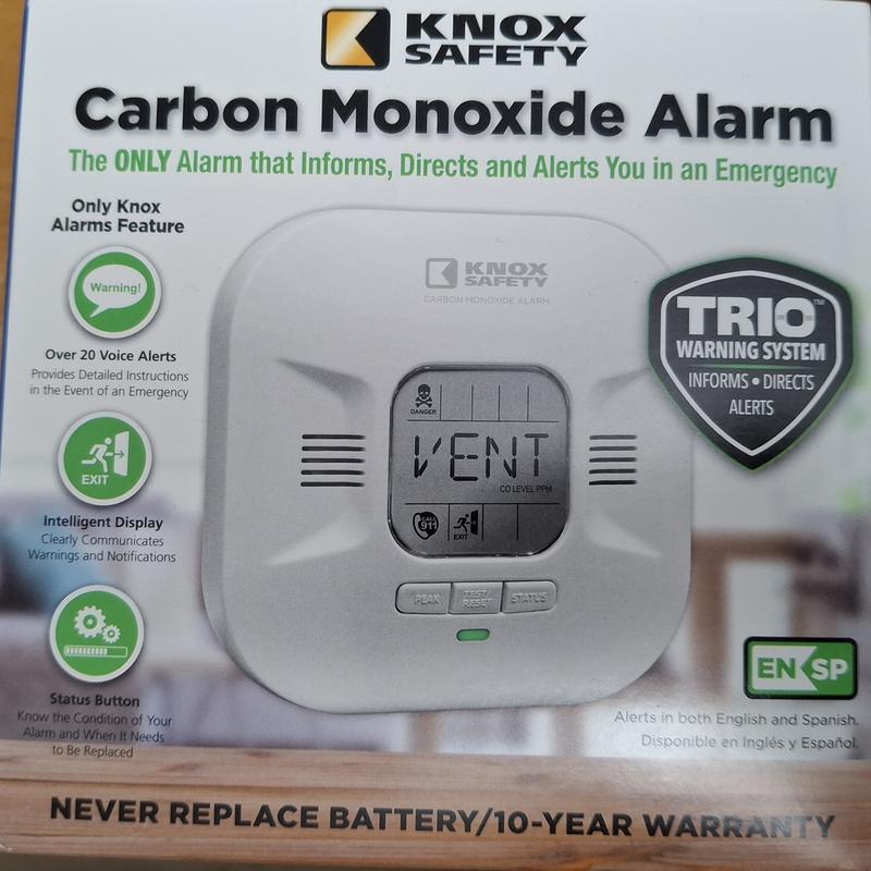 Knox Safety 10-Year Battery Plug-in Carbon Monoxide Detector with Voice ...