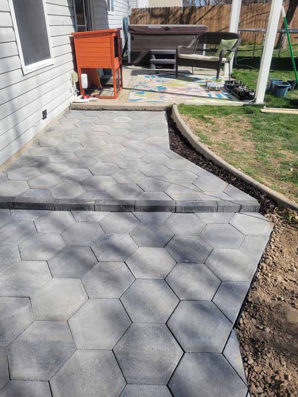 Oldcastle 12-in L x 10-in W x 2-in H Hexagon Rio Blend Concrete Patio ...
