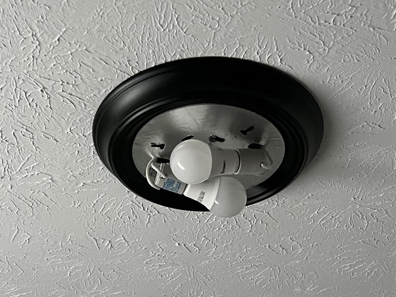 Project Source 2-Light 13-in Matte Black Led, Flush Mount Light 43284 ...