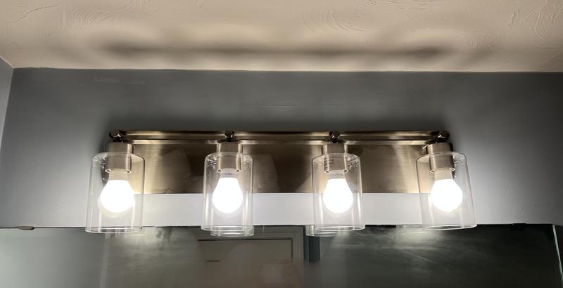 Craftmade Hendrix 30.75-in 4 Light Brushed Nickel Transitional Bathroom ...