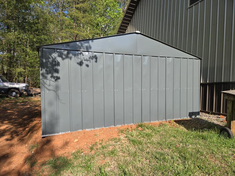Arrow 14-ft x 14-ft Classic Galvanized steel Metal Storage Shed in the ...
