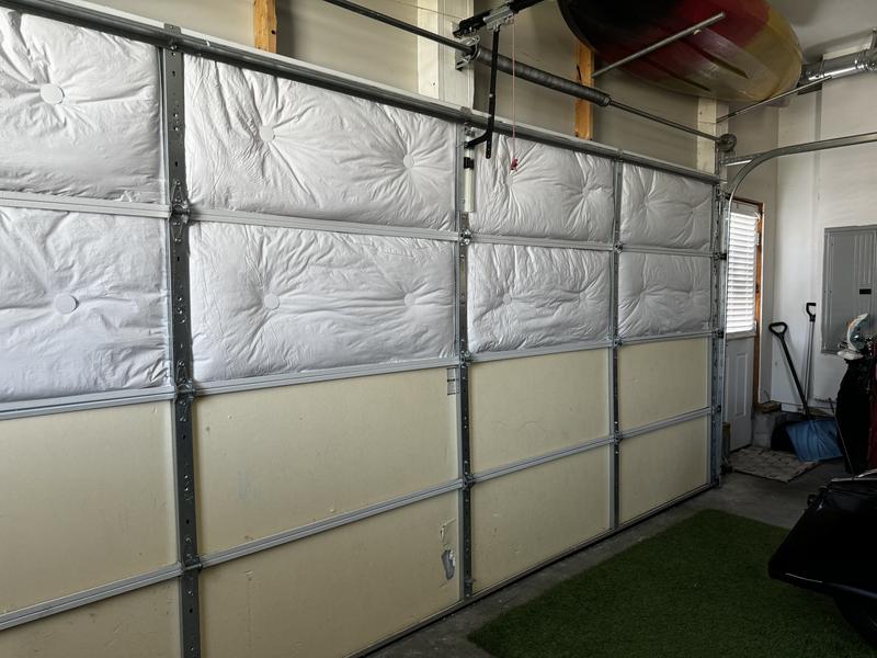 Owens Corning Garage Door Insulation Kit 8 R Single faced Fiberglass Roll Insulation 66 Sq. Feet 22 Inches W x 4.5 Feet L Individual pack in the Roll Insulation department at Lowes