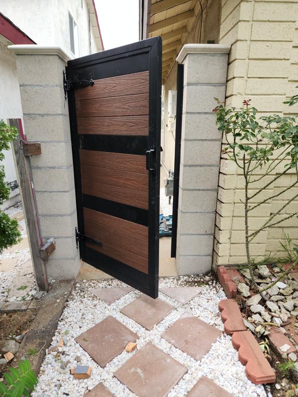 Infinity Euro 6-Feet H x 4-Feet W Black Rose Composite Fence Gate in ...