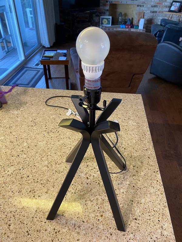 Origin 21 24-in Matte Black LED On/Off Switch Table Lamp with Fabric ...