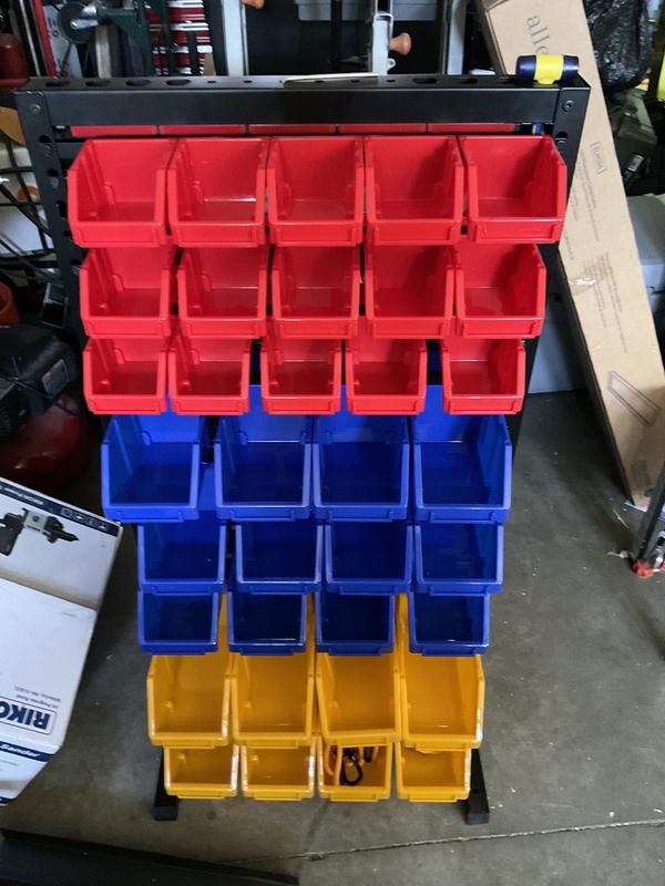 KING'S RACK Storage Bin Rack System 8 -Tier Heavy Duty Black Metal ...