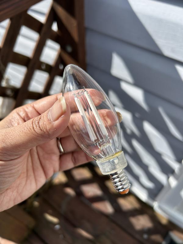 Cree Lighting White Filament 60 -Watt EQ B10 Daylight Candelabra base ...