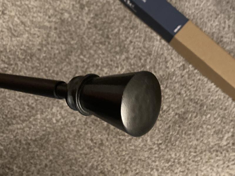 Style Selections 28-in to 48-in Gunmetal Steel Single Curtain Rod with ...