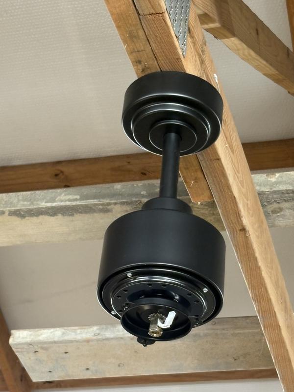 SILJOY 60-In Black Farmhouse Cage Ceiling Fan wtih LED Light(Dual Color ...