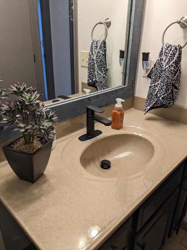 Allen and Roth Candace Matte Black Single Hole 1 Handle WaterSense ...