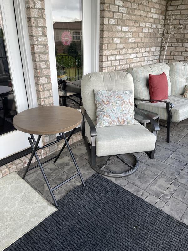 Style Selections Mix and Match Round Outdoor Bistro Table 23.62-in W x ...