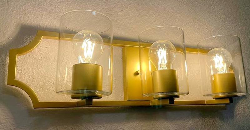 Progress Lighting Teigen 23.5-in 3 Light Gold Traditional Bathroom ...
