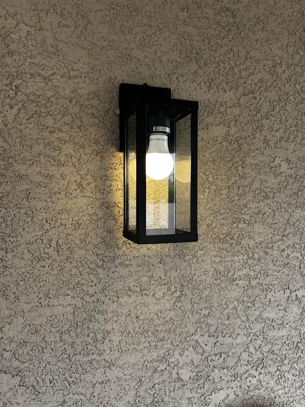 Project Source GAVIN 1 -Light 12.4-in H Matte Black Hardwired Dusk to ...