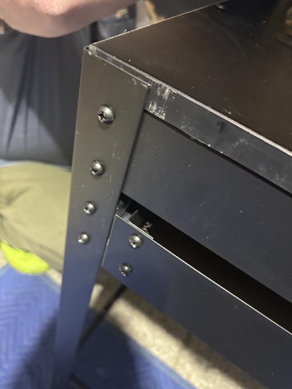 Olympia Tools 48-in L x 35-in H 2-Drawers Black Steel Work Bench 410 ...