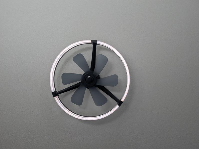 Breezary Breezary 72-in Integrated LED Indoor Black Ceiling Fan with ...
