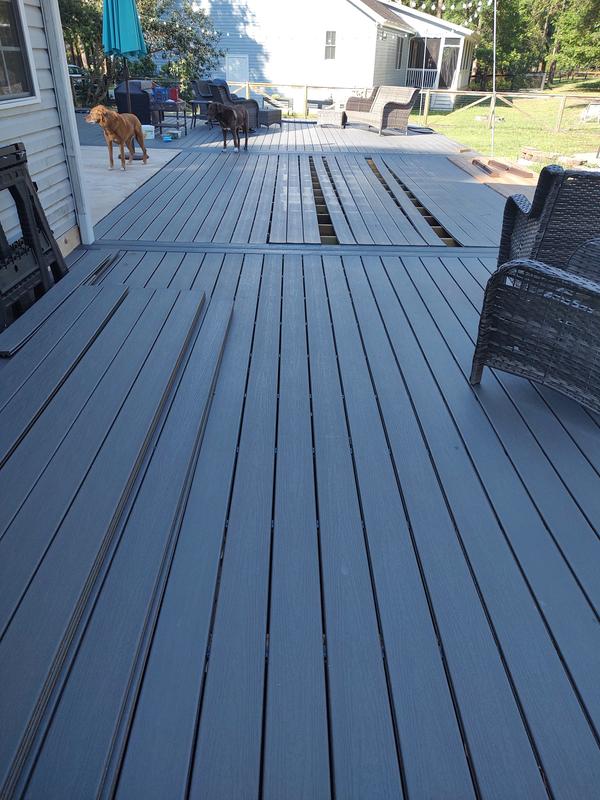 Trex Enhance Basics 1-in x 6-in x 20-ft Beach Dune Grooved/Scalloped ...