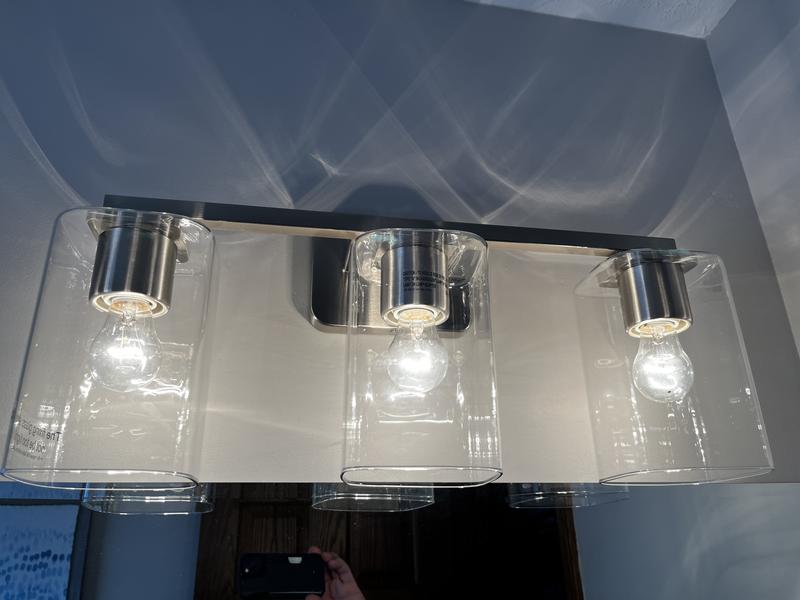 KAWOTI Clemmon 35.5-in 5 -Light Matte Black Transitional Vanity light ...