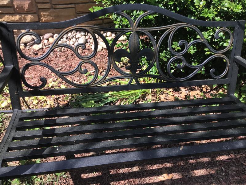 Lowes fleur de lis bench store
