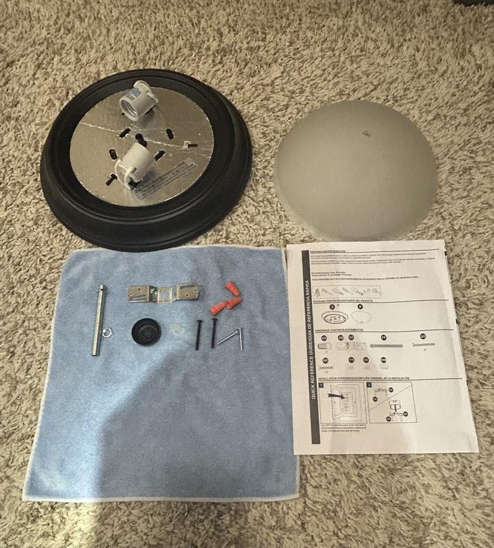 Project Source 2-Light 13-in Matte Black Led, Flush Mount Light 43284 ...