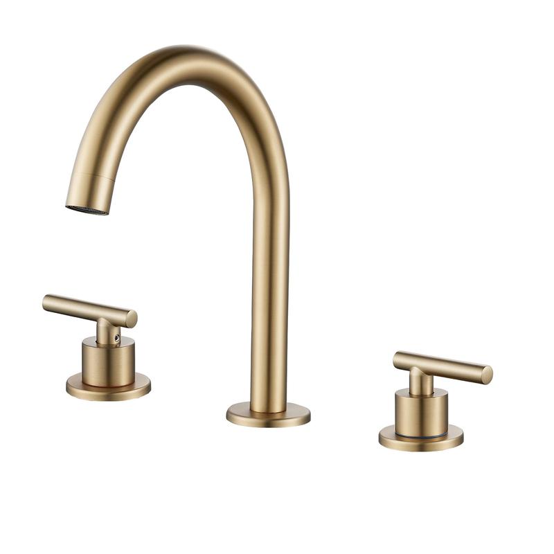 BYH Modern Brushed Nickel Widespread 2-handle Mid-arc Commercial ...