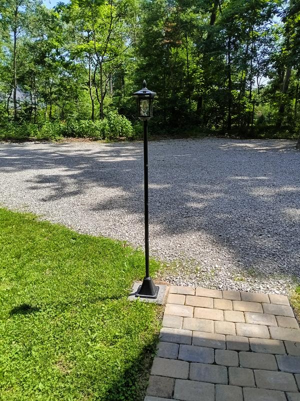 Westinghouse Black Solar LED Light post lantern in the Complete Post ...
