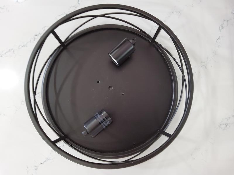 Aiwen 2-Light 13.77-in Black Led, Flush Mount Light C-NW-21618 at Lowes.com