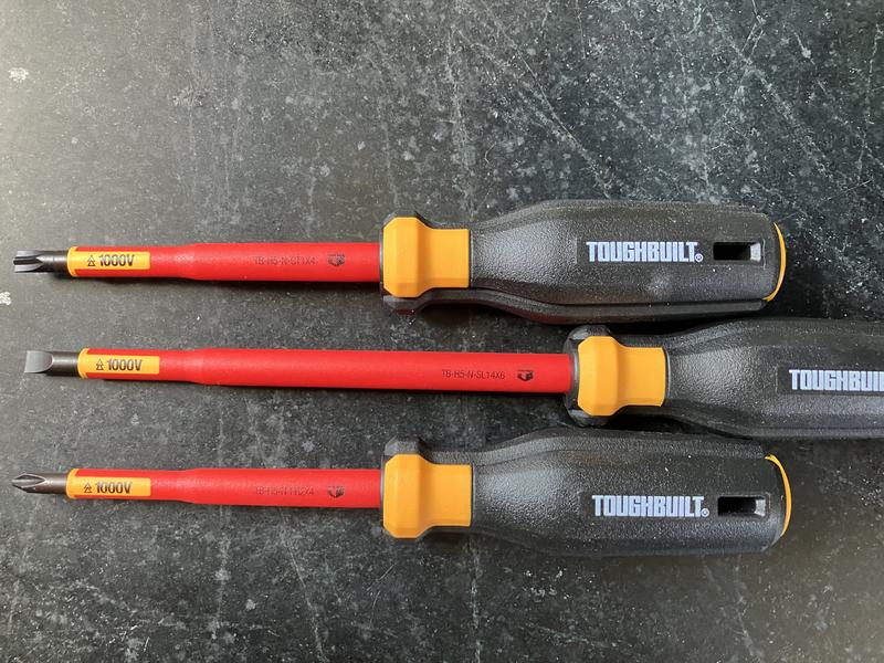 TOUGHBUILT 1000V Insulated 3-Piece Variety Pack Screwdriver Set TB-H5S3 ...