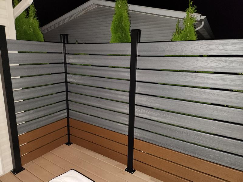 HOFT Corner Post Kit B6 and Hardware 72-in W x 73.5-in H Black Aluminum ...