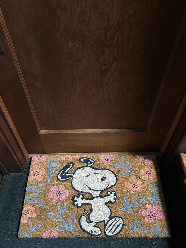 Peanuts 18-in x 30-in Multi Coir Non-Slip Grip Indoor or outdoor Door ...