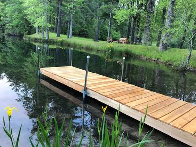 Tommy Docks 16 Ft Straight Cedar Dock - Complete Dock Package - Classic ...